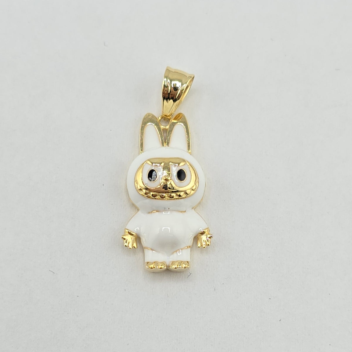 18k Mini Labubu White Pendant 1.2g – Azadi Jewellery