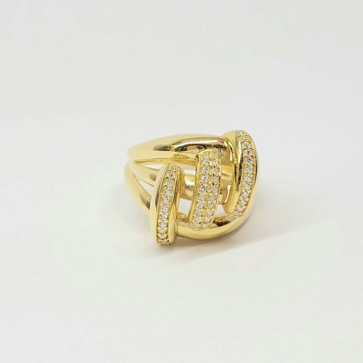 18K 3 LAYERED GOLD RING – Azadi Jewellery